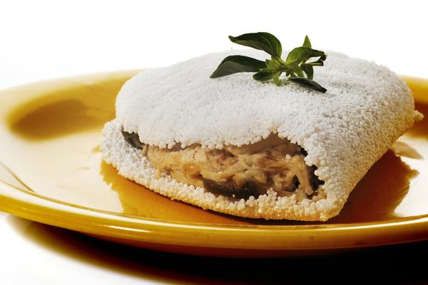 Receita de tapioca de frango e cogumelos