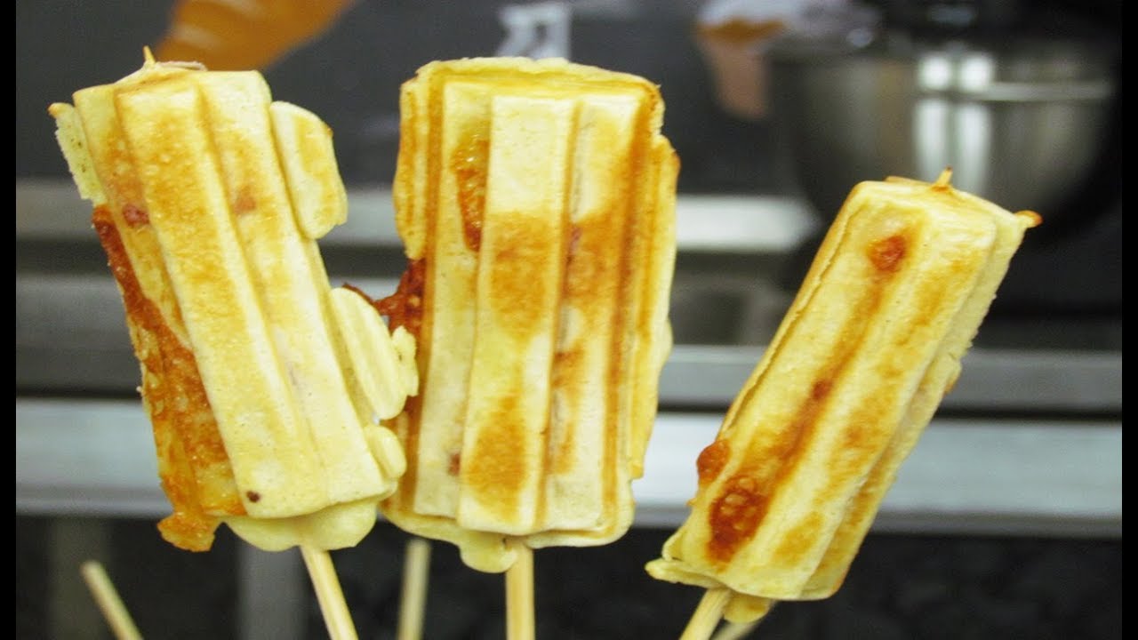 Crepe no palito para sera sensação de lanche feito em casa