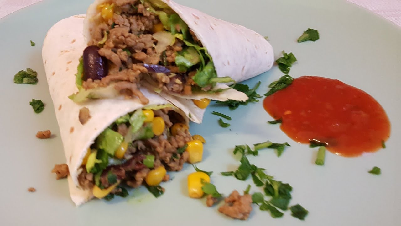 Receita de wrap de carne moída bem mexicano e apimentado