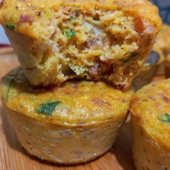 Receita de muffin salgado na airfryer muito prático