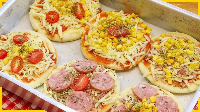 Receita de mini pizza de queijo e presunto é ótimo lanche, aprenda!