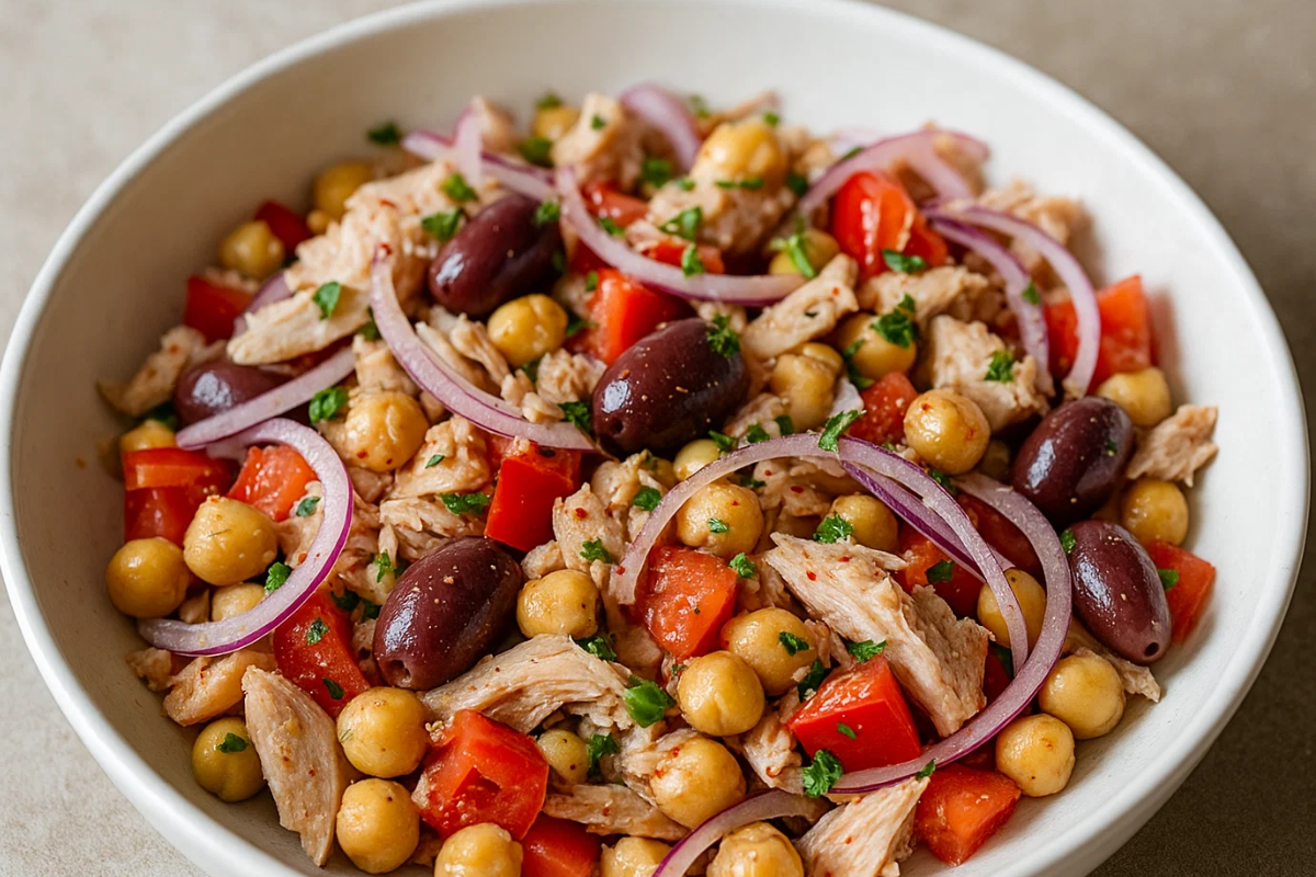 Receita de Salada de grão de bico com atum: a refeição completa ...