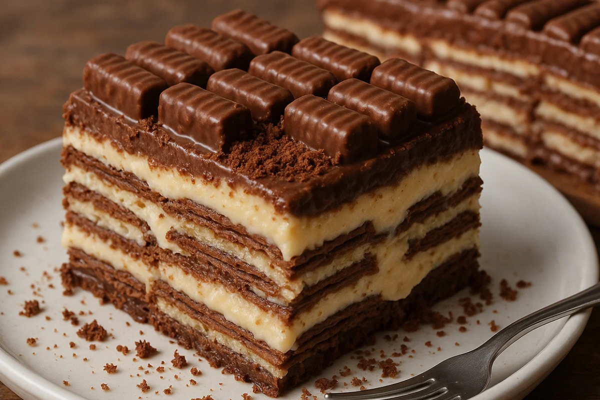 Receita de Torta de Bis gelada: a sobremesa com camadas de creme e a ...