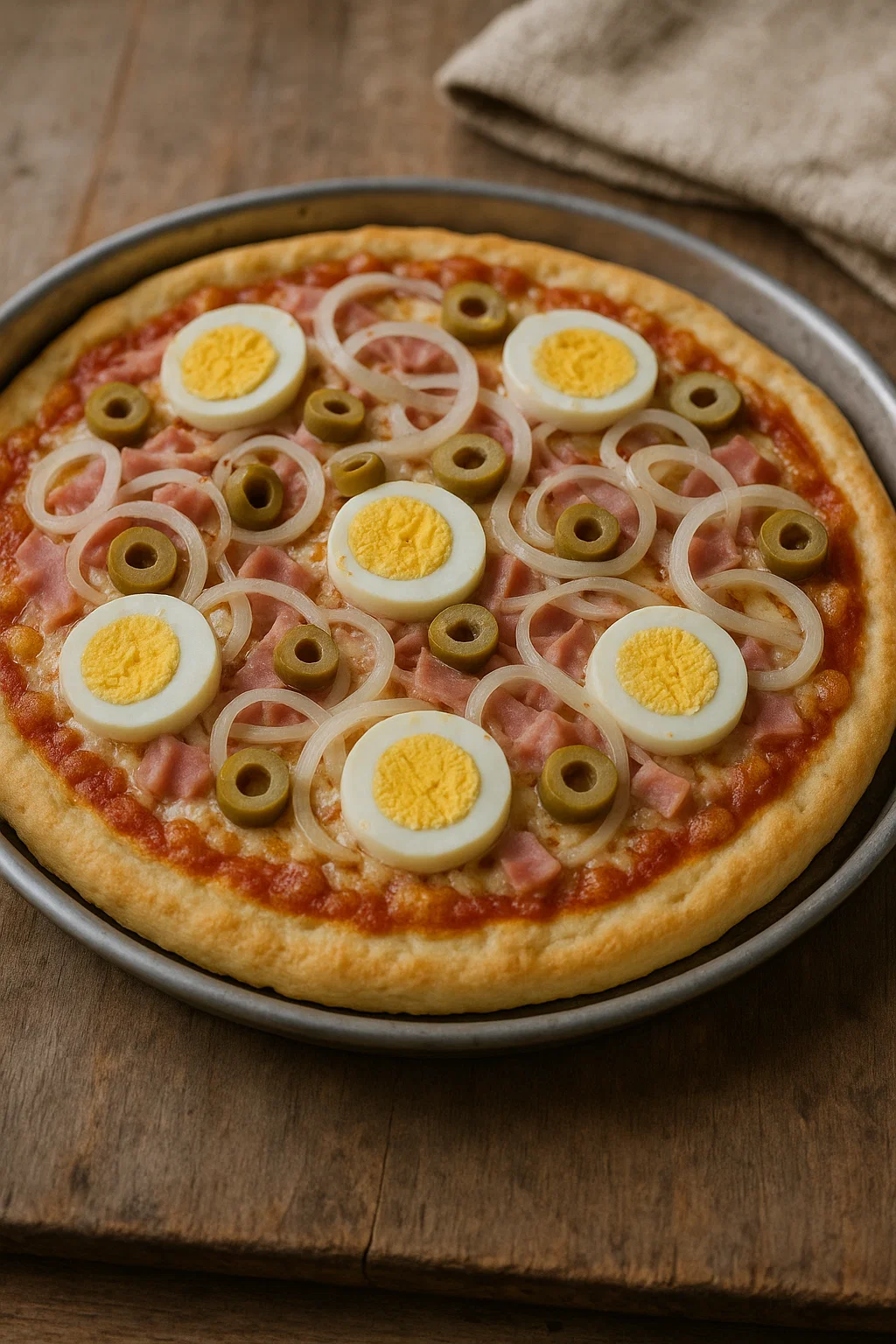 Pizza portuguesa de liquidificador: receita caseira sem sova da minha ...